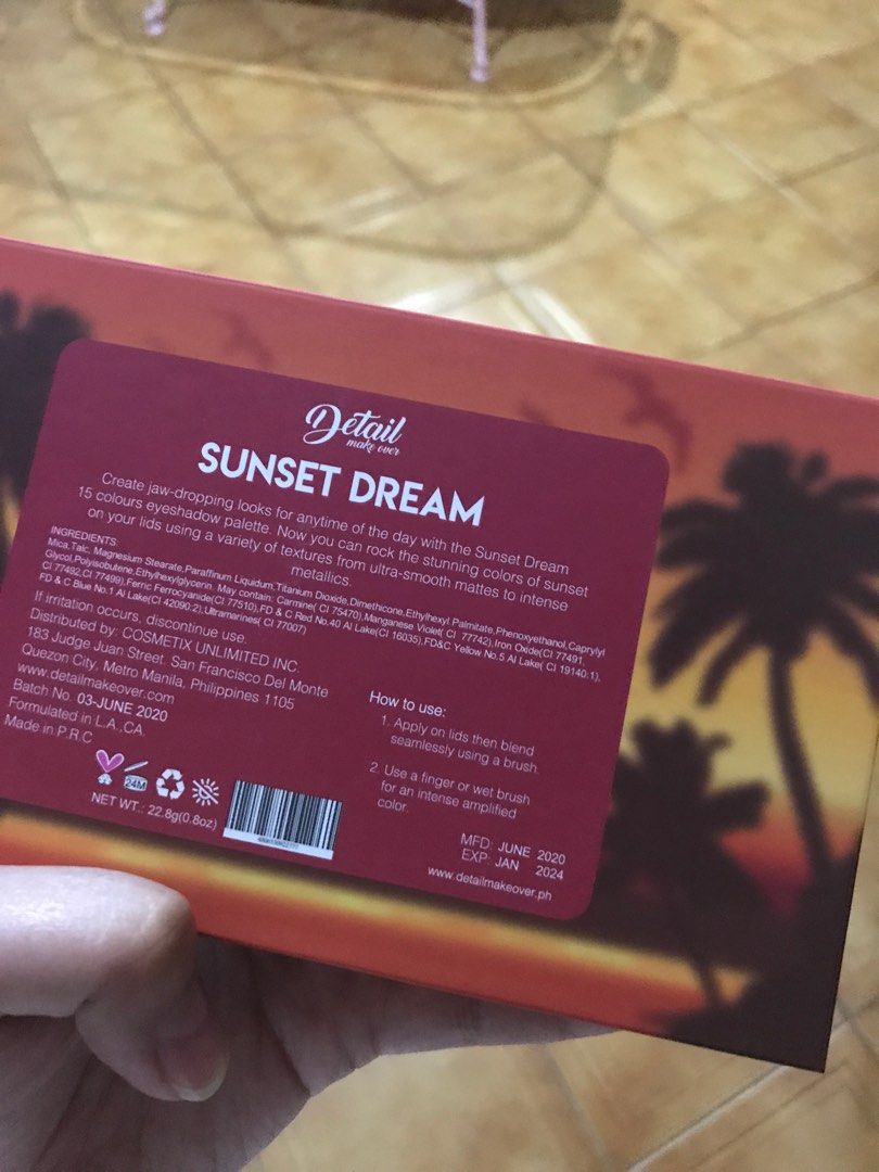 Detail Makeover Sunset Dream Eyeshadow Palete, Beauty & Personal Care ...