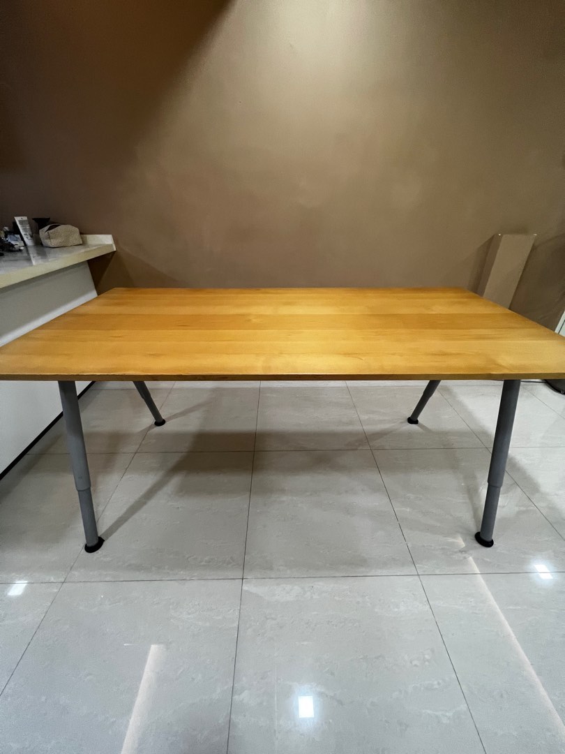 Dining and work table adjustable height, Furniture & Home Living ...