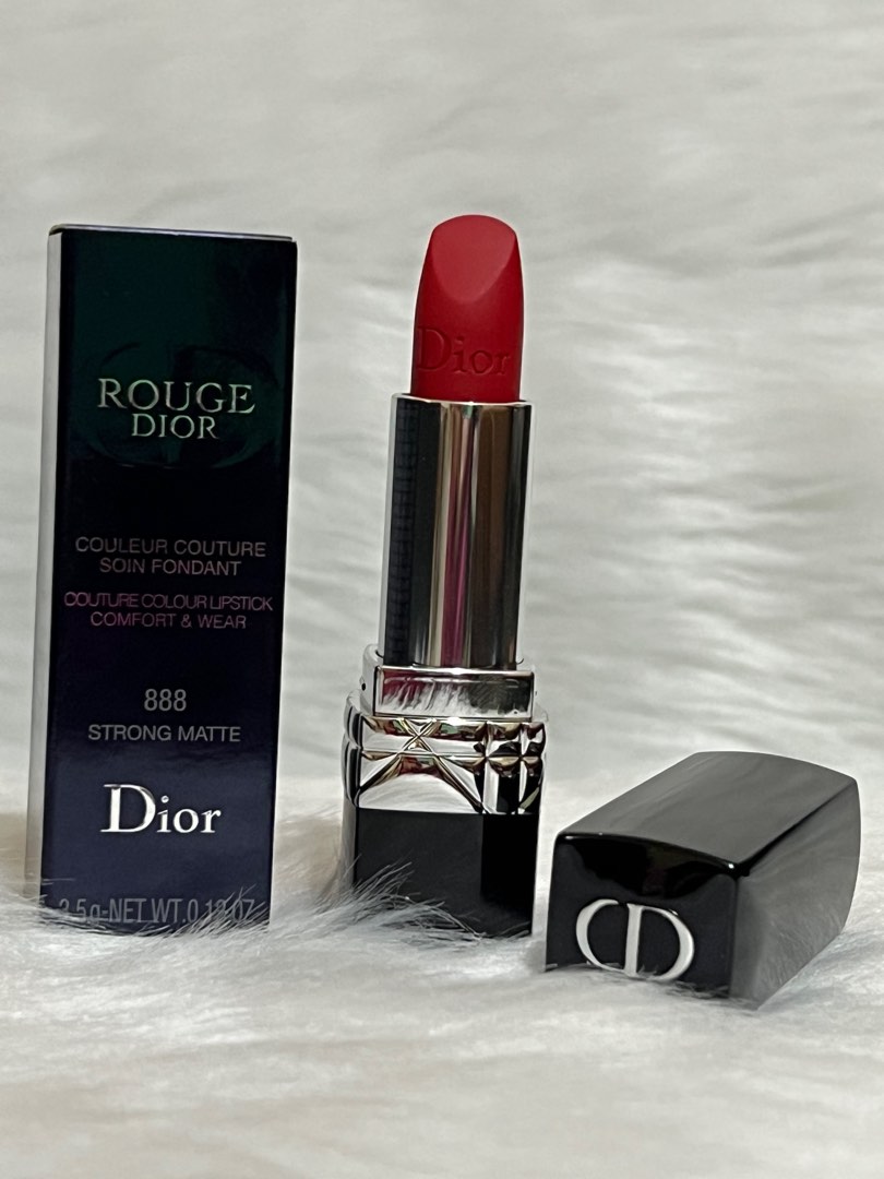 DIOR ROUGE Lipstick in 888 shade, Beauty & Personal Care, Face, Makeup ...