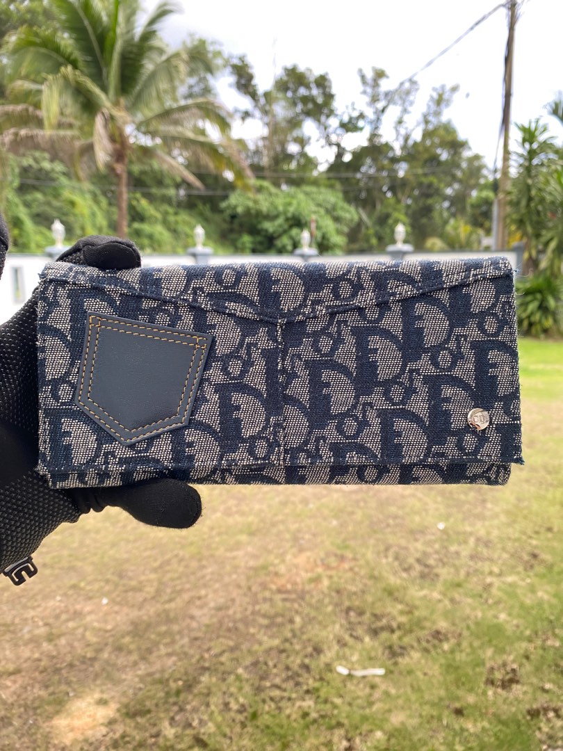 Dior Vintage Blue Denim Wallet, Women's Fashion, Bags & Wallets ...