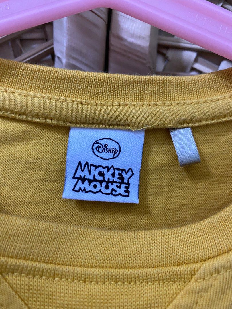Disney Mickey Mouse Custard Yellow Long sleeves, Babies & Kids, Babies ...