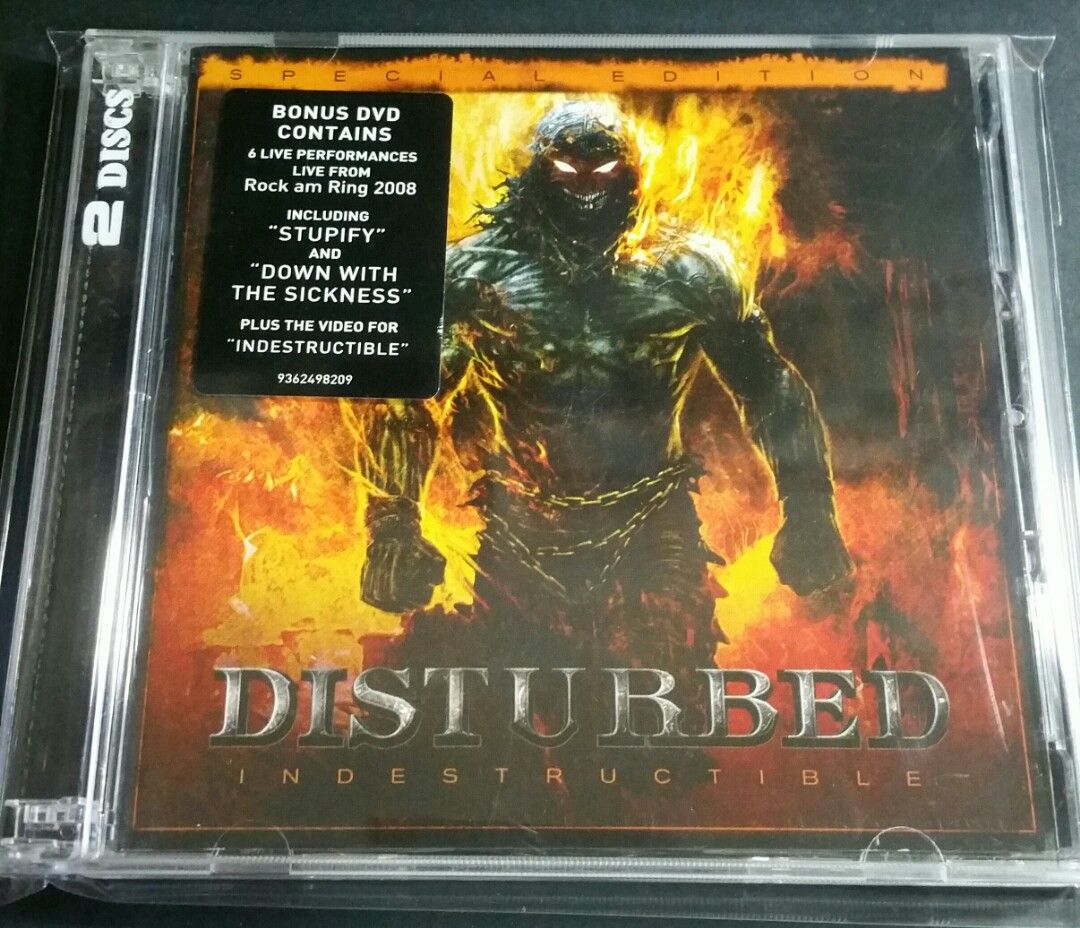 Disturbed (inestructible) cd/dvd metal, Hobbies & Toys, Music & Media ...