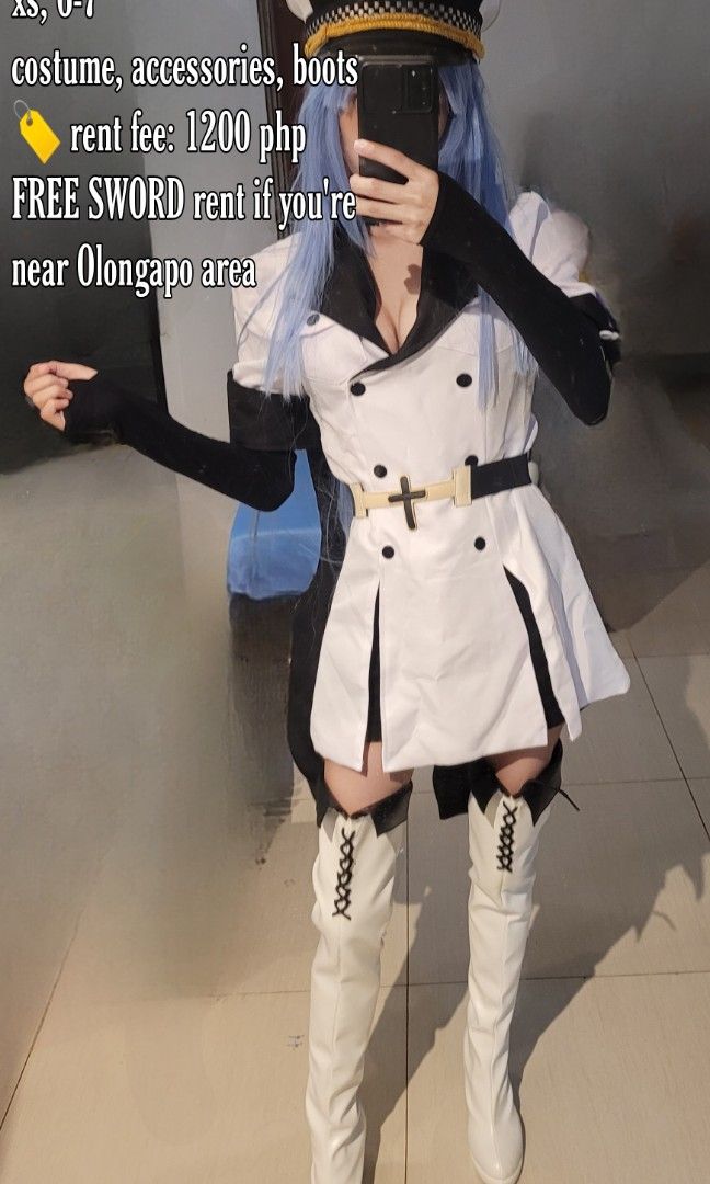 Esdeath Fullset Cosplay Costume For rent, Women's Fashion, Dresses ...