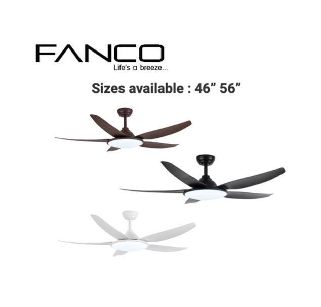 Fanco TRIBUTO 46"/56" Inch Ceiling Fan with Led Light - 36 Watts ...