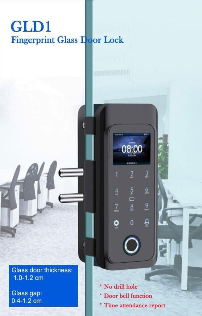 Fingerprint Glass Door Lock, Furniture & Home Living, Security & Locks ...