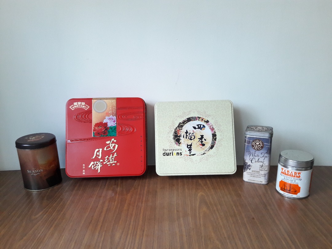 (FOC) Metal Tins (Assorted), Furniture & Home Living, Home Improvement ...