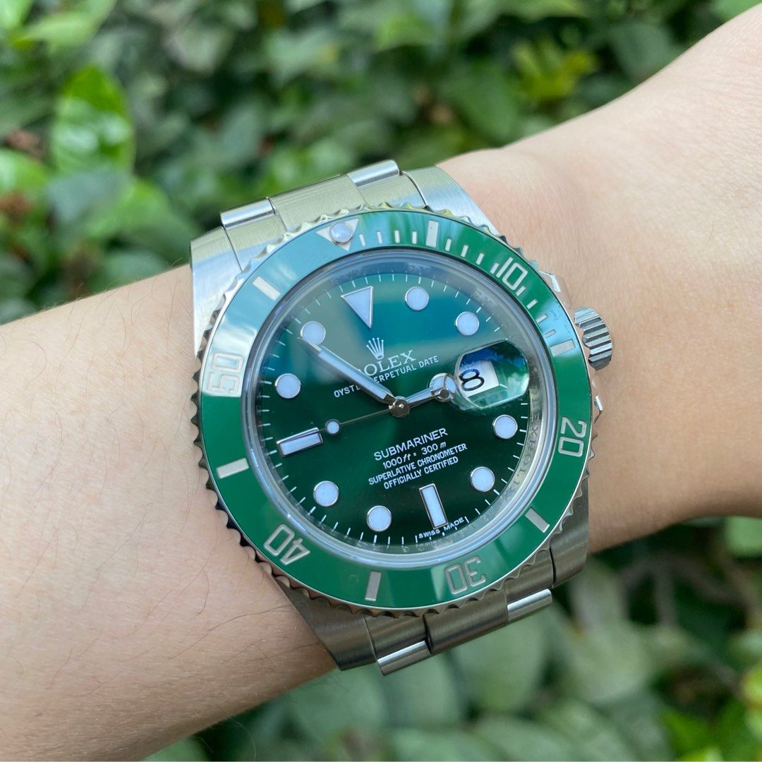 FULL SET Rolex Hulk Submariner 116610LV, Luxury, Watches on Carousell