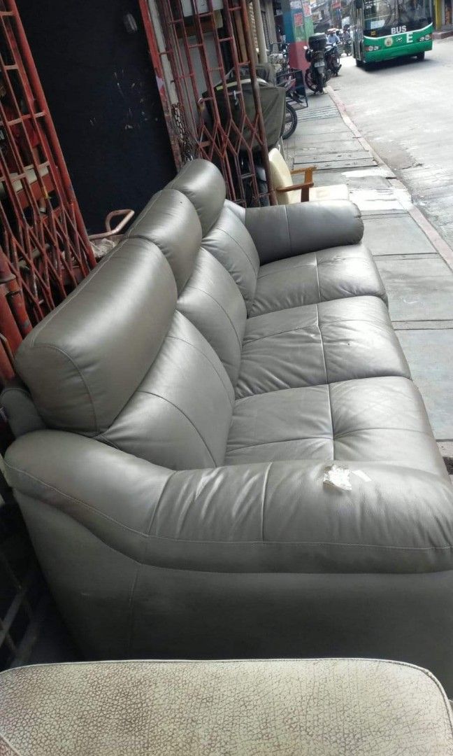 Genuine Leather sofa japan surplus, Furniture & Home Living, Furniture, Sofas on Carousell