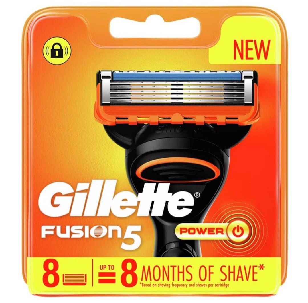 Gillette Fusion 5 Power 8s, Beauty & Personal Care, Men's Grooming on ...