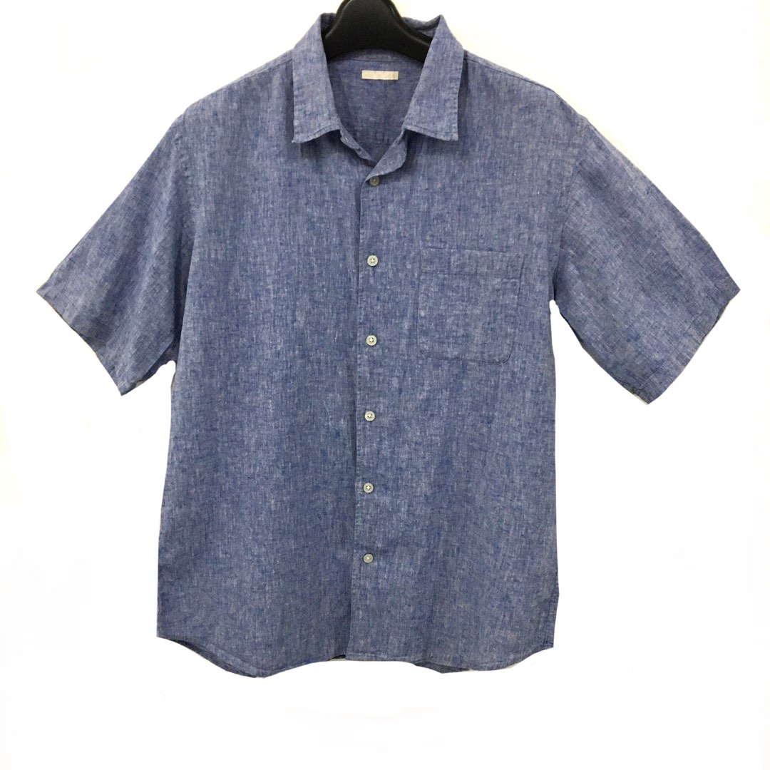 GU Mens By Uniqlo Linen Blend Polo, Men's Fashion, Tops & Sets, Tshirts ...