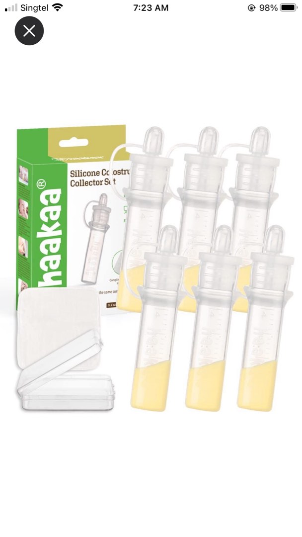 Haakaa Silicon Colostrum Collector Set, Babies & Kids, Nursing ...
