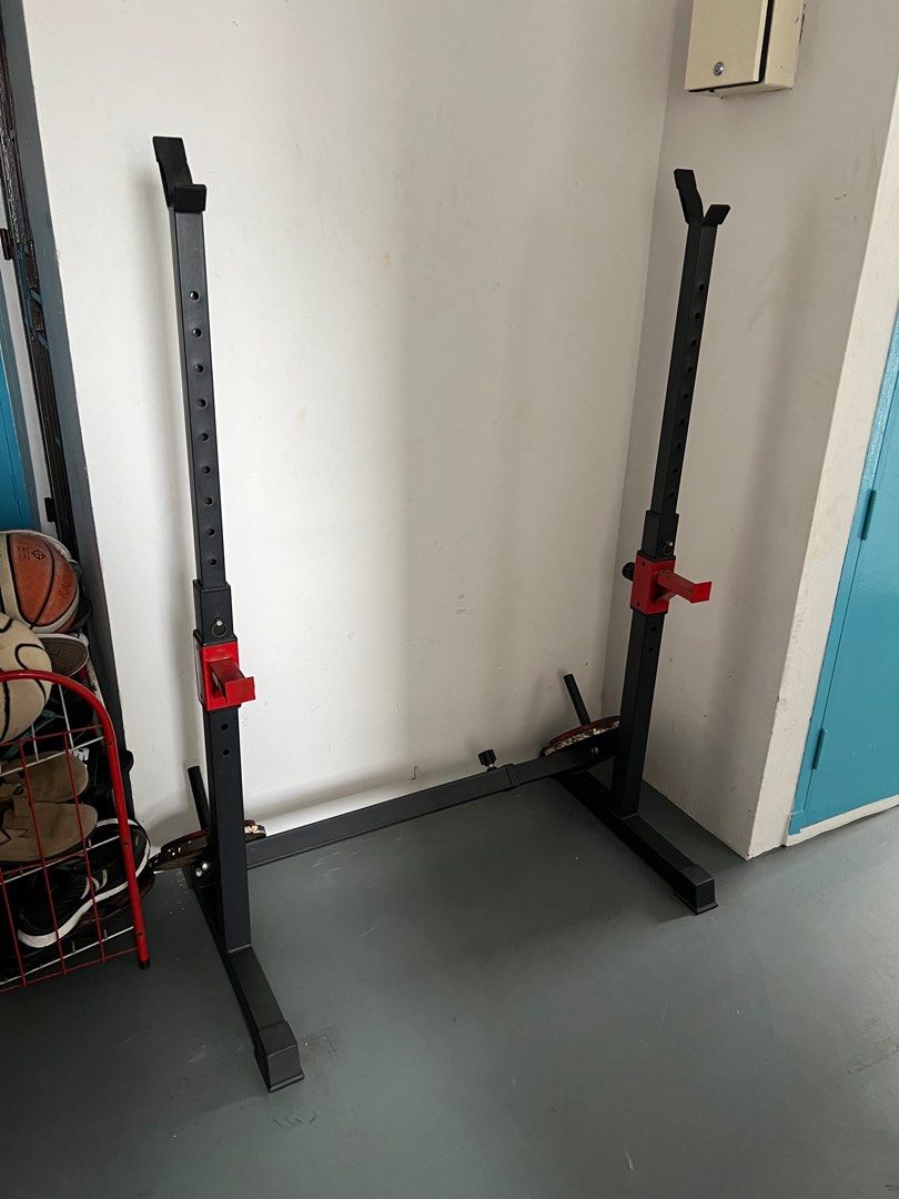 Heavy duty barbell rack, Sports Equipment, Exercise & Fitness, Weights ...