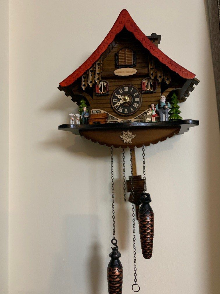 Heidi Chalet Cuckoo Clock, Furniture & Home Living, Home Decor, Clocks ...