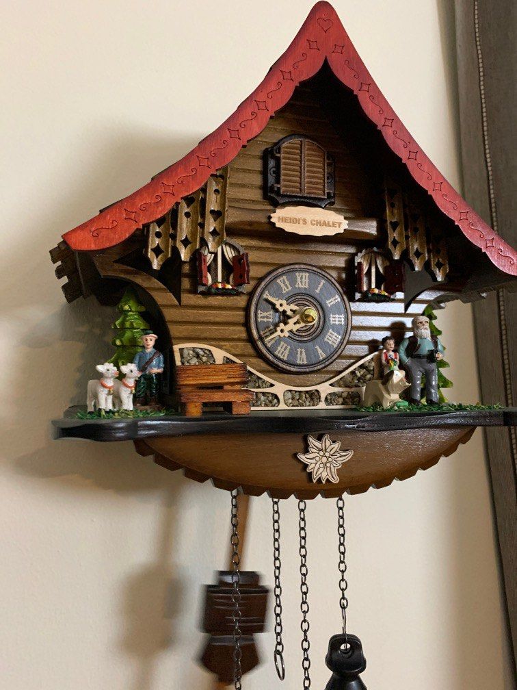 Heidi Chalet Cuckoo Clock, Furniture & Home Living, Home Decor, Clocks ...