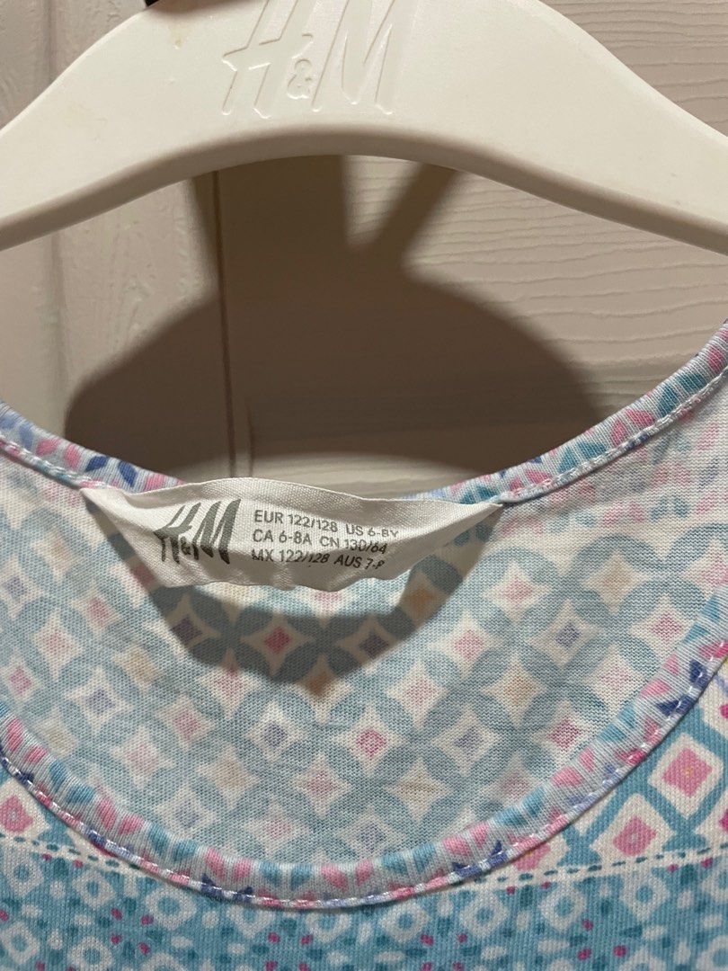 H&M blue shapes and patterns design for girls, Babies & Kids, Babies ...