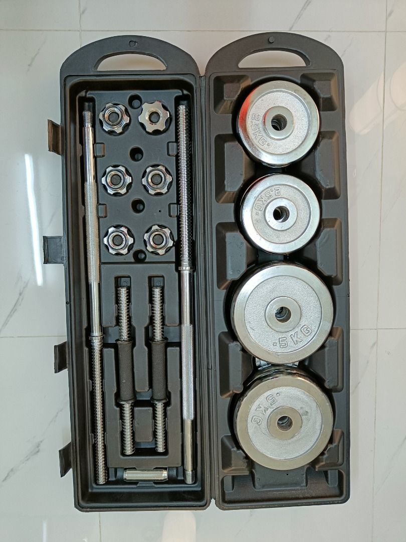 Home Gym | Dumbbell Barbell set, 運動產品, 運動與健身, 運動與健身 - 舉重和啞鈴 - Carousell