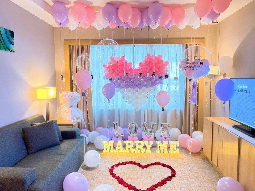 Hotel room Proposal decorations suprise, Hobbies & Toys, Stationery ...