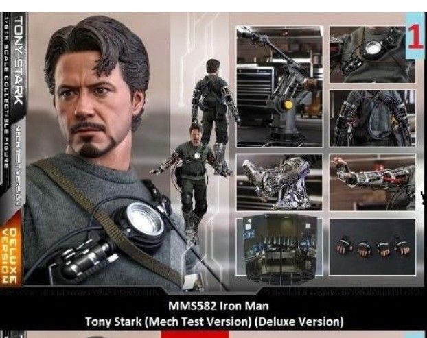 hottoys Ironman Tony Stark (Mech Test) Deluxe, 興趣及遊戲, 玩具 & 遊戲類 - Carousell