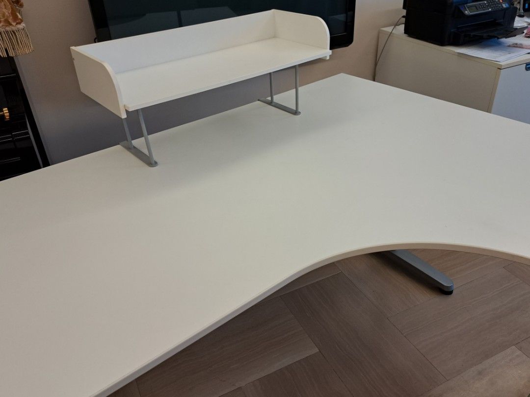 IKEA L-shaped Study Table with detachable shelf, Furniture & Home ...