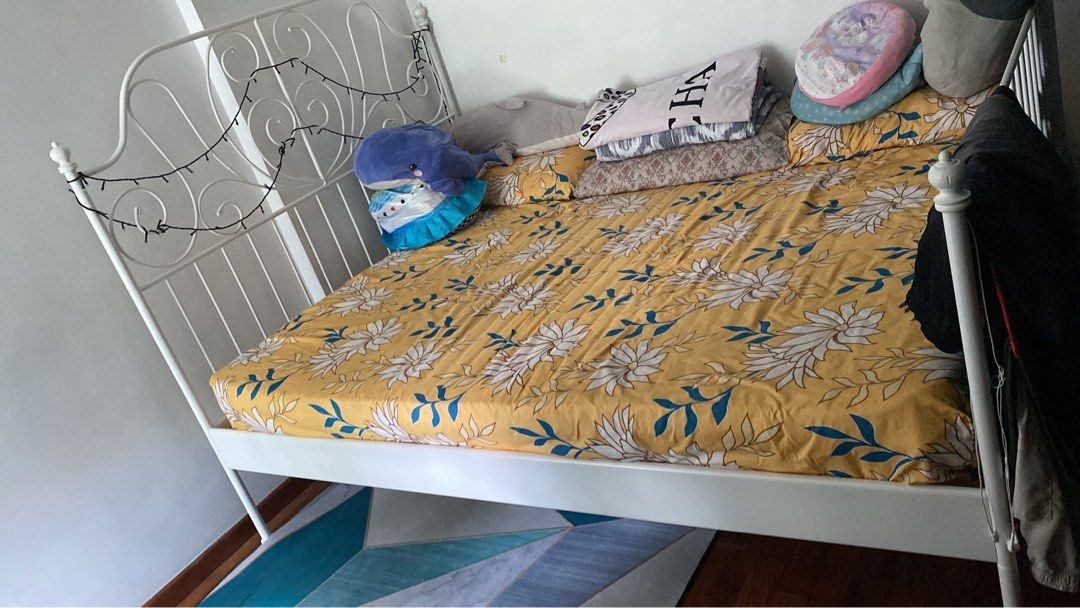 IKEA WHITE PRINCESS BED FRAME, Furniture & Home Living, Furniture, Bed ...