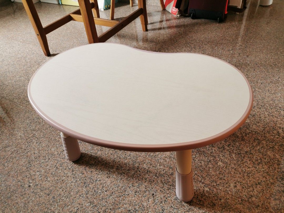 Iloom kid peanut table and leather chair, Babies & Kids, Baby Nursery ...