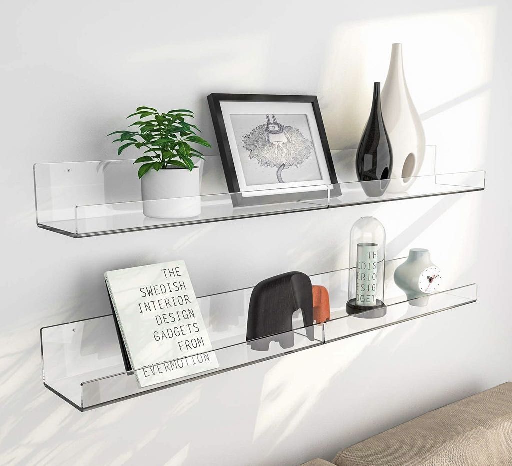 INSTOCK Acrylic Floating Wall display pucky toy popmart dimoo shelf ...