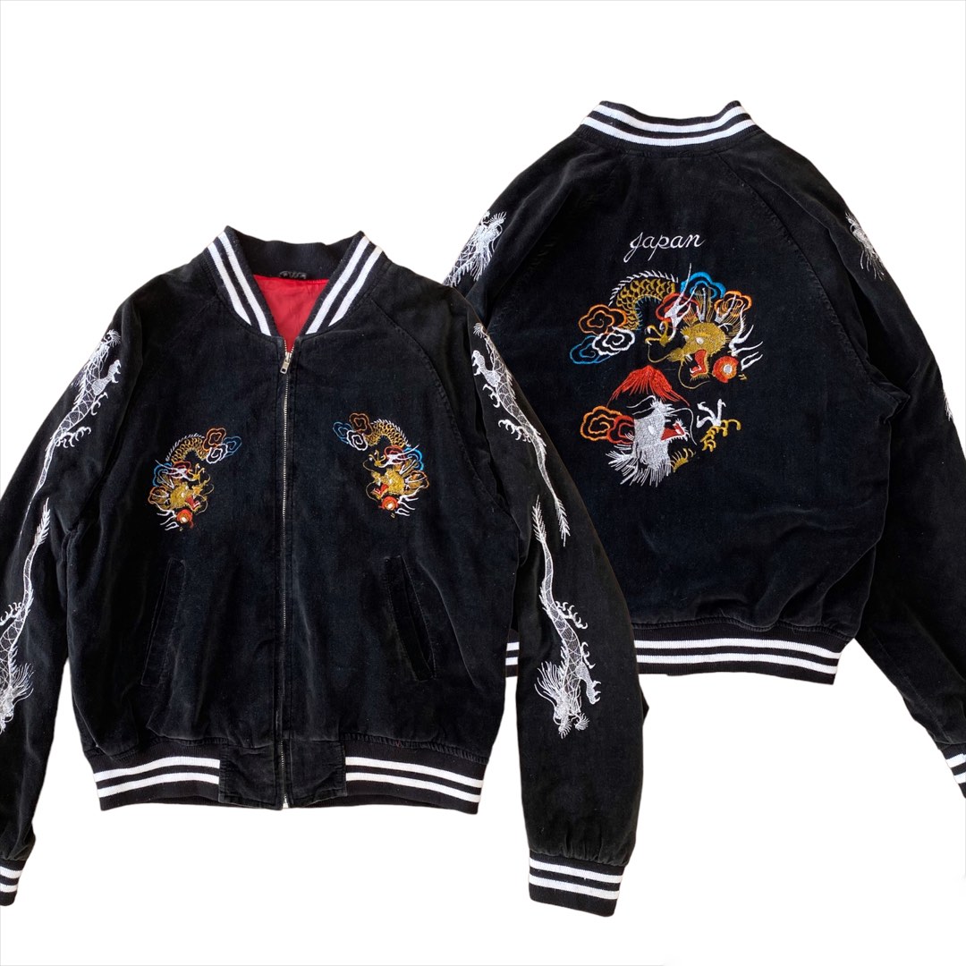 Japanese Sukajan Dragon Embroidery Baldu Jacket, Men's Fashion, Coats ...