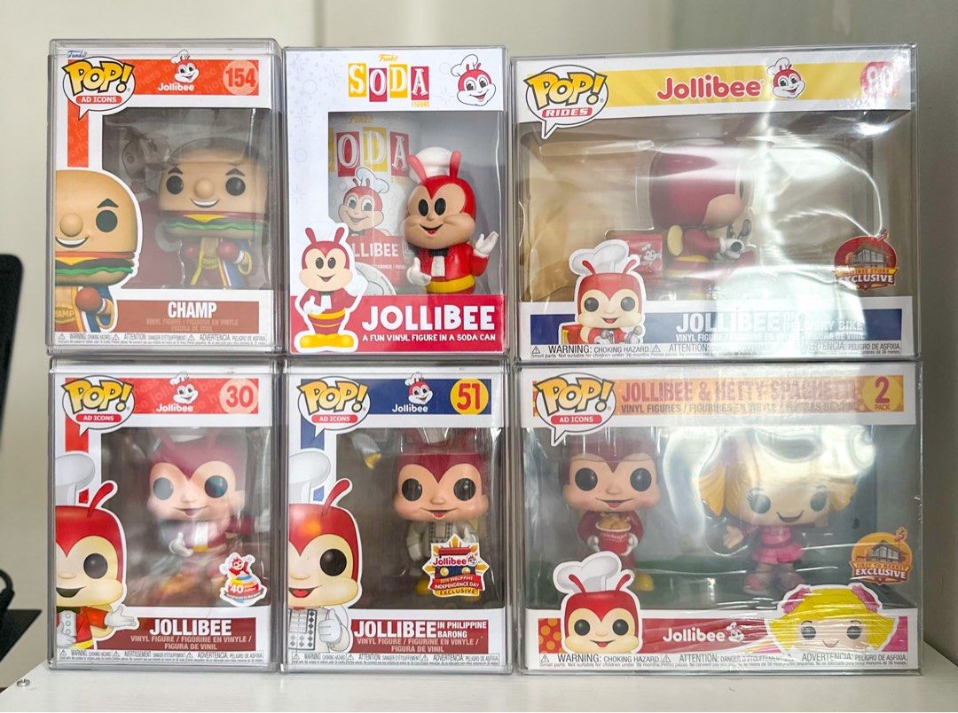 Jollibee Stickered Funko Pop set, Hobbies & Toys, Toys & Games on Carousell