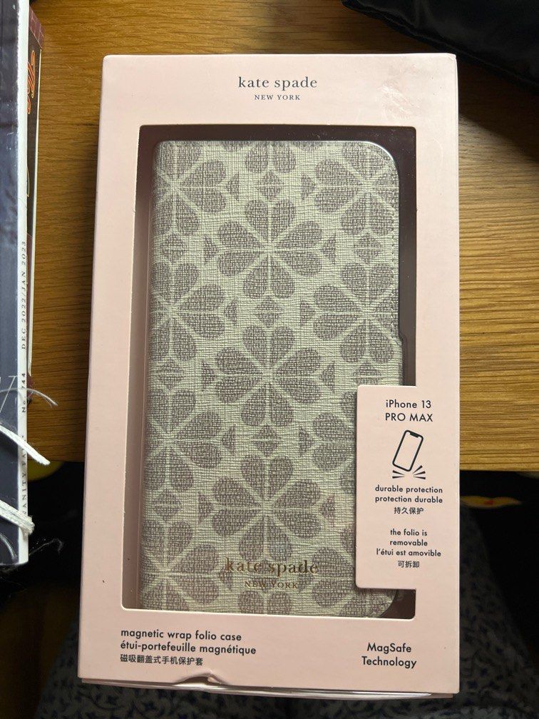 Kate spade iPhone 13 Pro Max leather folio spade flower, Mobile Phones ...
