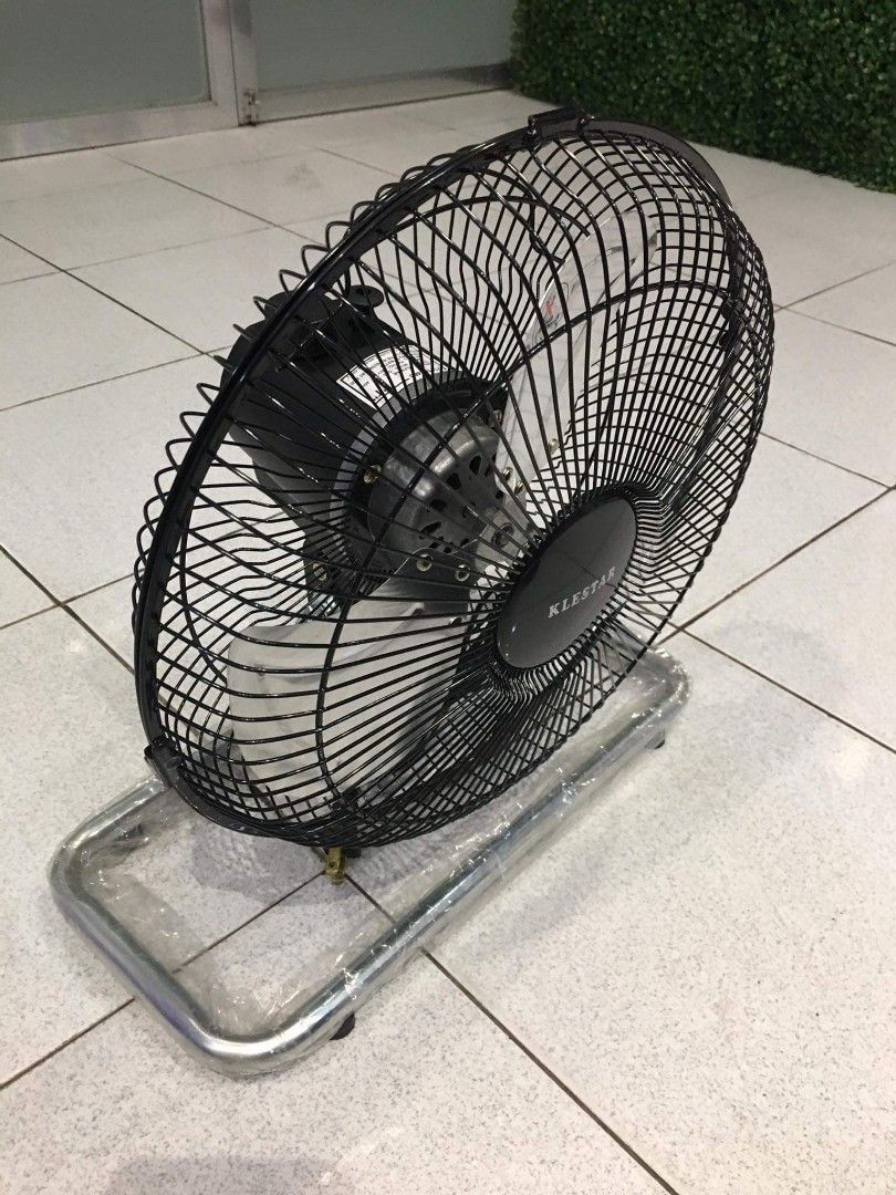 KLESTAR 11" Industrial Ground Fan Metal Blade Black GFS11, Furniture ...