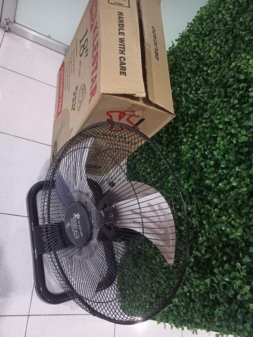 KLESTAR 18" Industrial Ground Fan Metal Blade Black GFX1820, Furniture ...