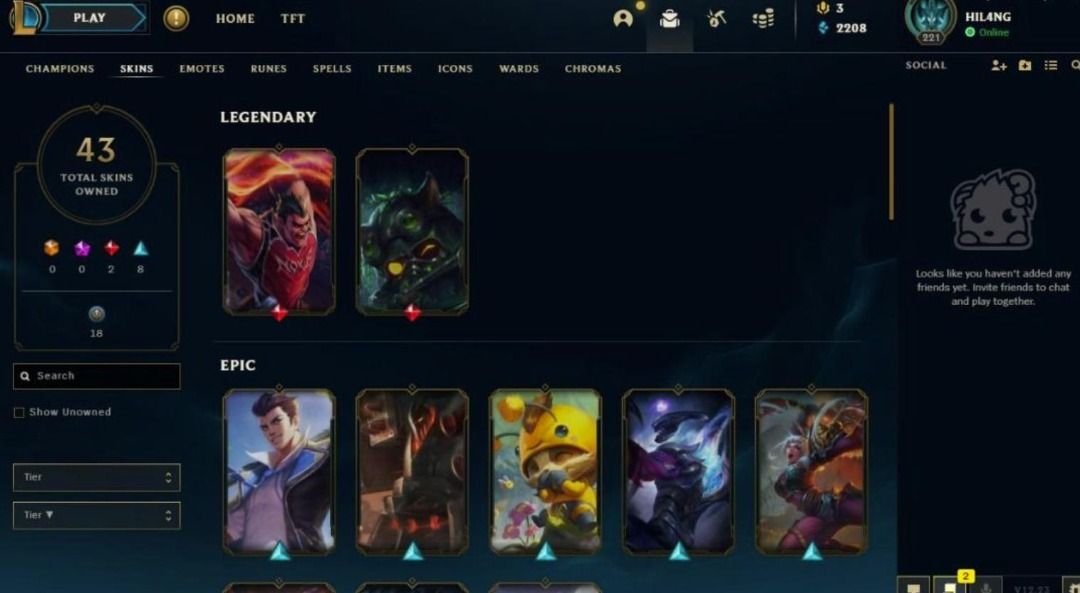 League of legends Riot SEA Servers Unranked account, Video Gaming ...