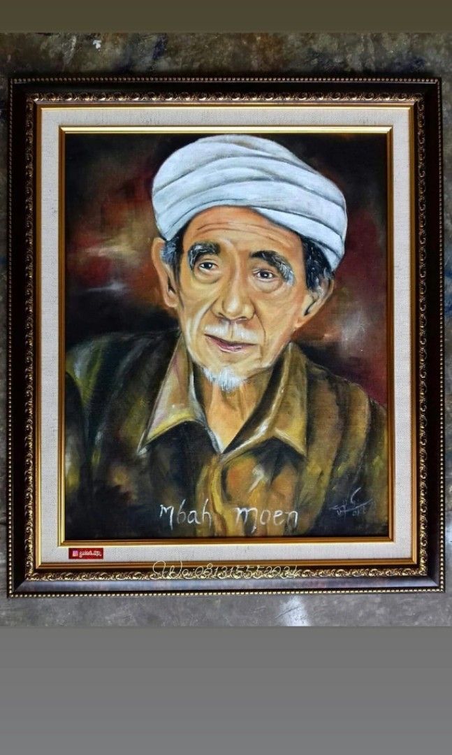 Lukisan KH.maemoen Jubair, Desain & Kerajinan Tangan, Karya Seni di Carousell