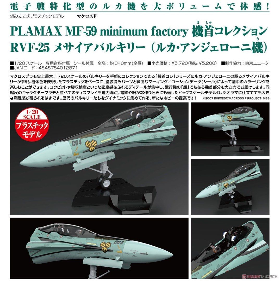 MACROSS Plamax MF-59: Minimum Factory Fighter Nose Collection RVF-25 ...