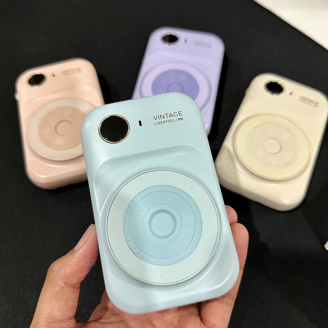 Magnetic Wireless Power Bank 10000mAh Vintage Camera Retro Design ...