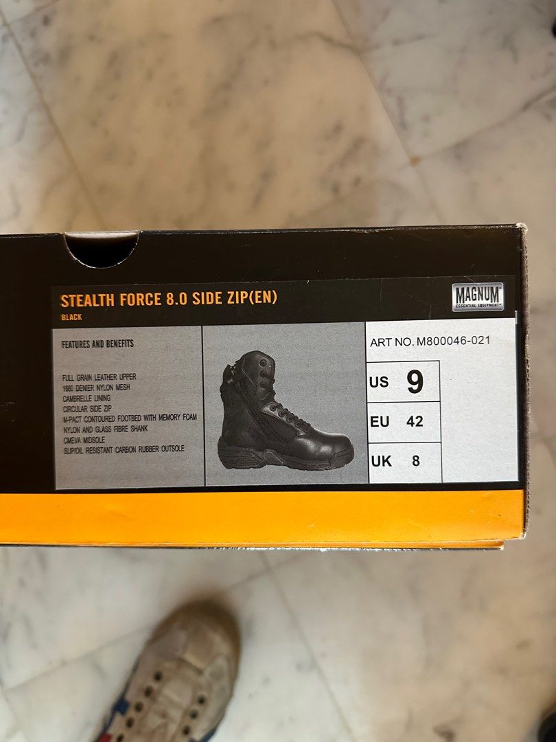 Magnum stealth force 8.0 side zip, Men's Fashion, Footwear, Boots on Carousell