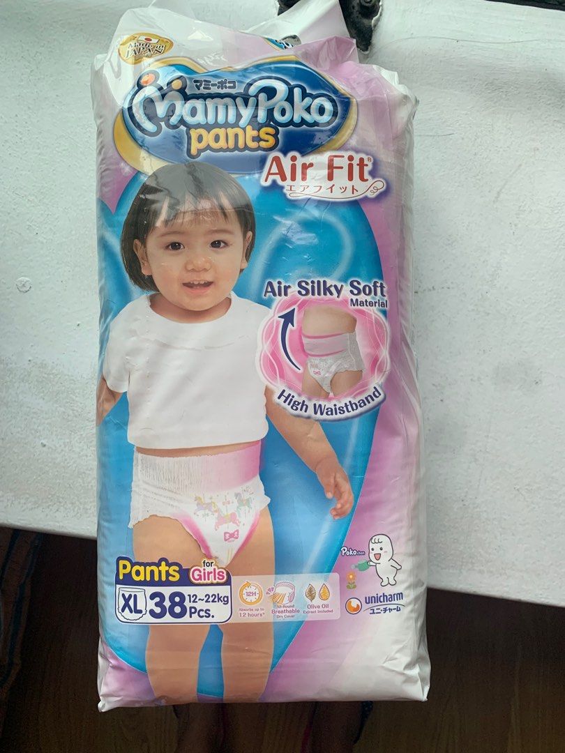 Mammypoko Airfit Girls diaper pants XL, Babies & Kids, Bathing ...
