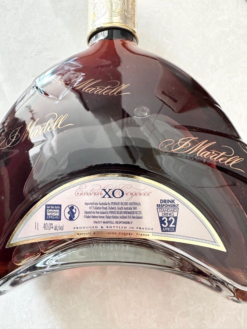 Martell Extra Old XO Cognac (1L), 嘢食 & 嘢飲, 酒精飲料 - Carousell