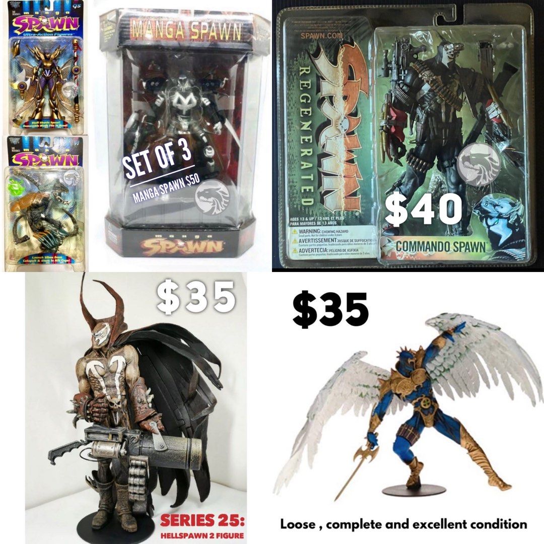 McFarlane Spawn 25 34 Hell Spawn Hellspawn 2 | Redeemer | Warrior Lilith Figure | Black Manga ...