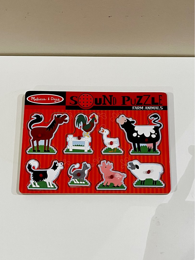 Melissa & Doug Farm Animals Farm Puzzle, Hobbies & Toys, Toys & Games ...