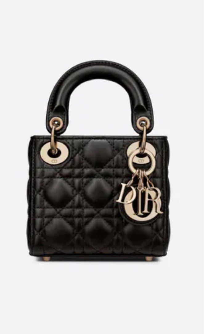 Micro Lady Dior Black, Luxury, Bags & Wallets on Carousell