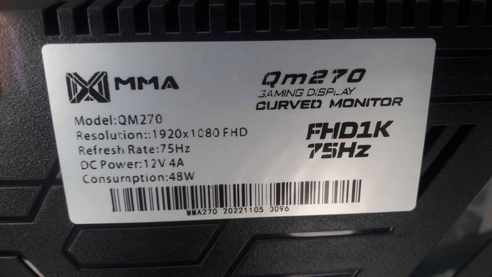 mma 27 inch curve gaming monitor, Computers & Tech, Parts & Accessories ...