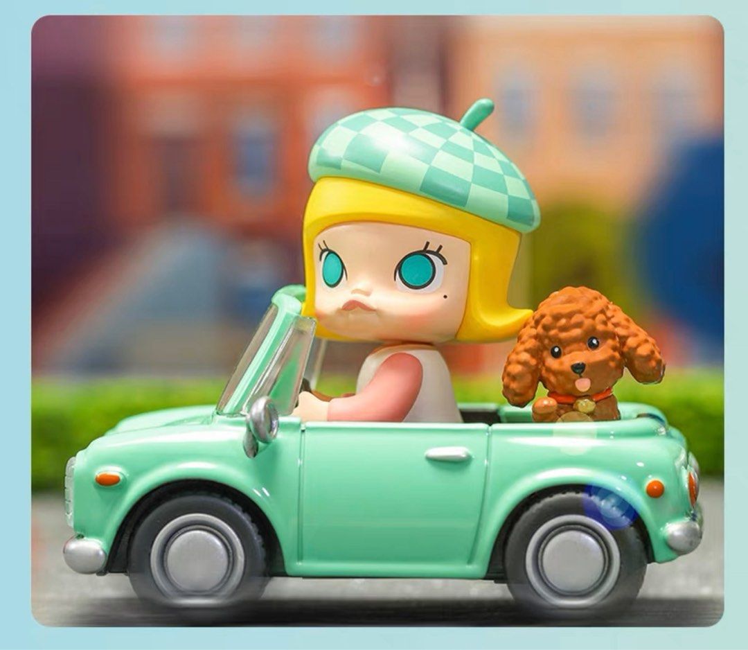 Popmart - Molly and her dog in turquoise car, Hobbies & Toys, Toys ...