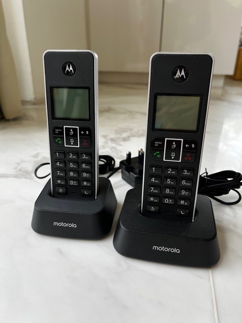 Motorola designer twin DECT digital cordless speaker phone, TV & Home ...