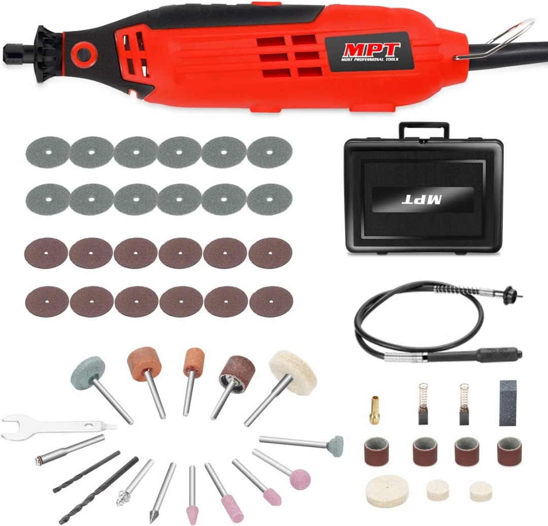 MPT 160W Rotary Multi Tool Kit Corded Rotary Power Tool Kit Set - 62 ...