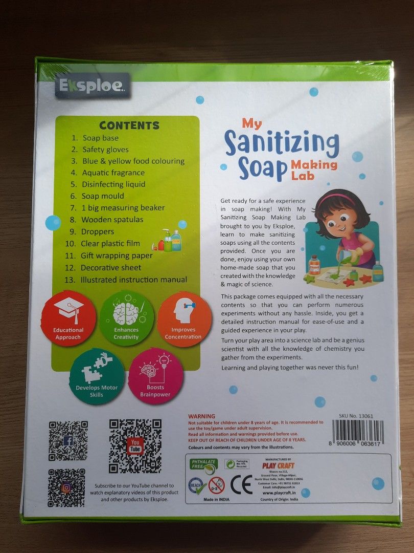 My Sanitizing Soap Making Lab (Eksploe), Hobbies & Toys, Toys & Games ...