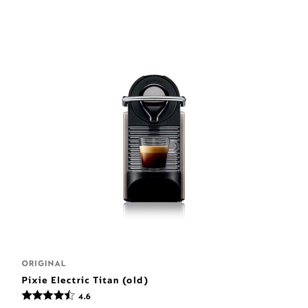 Nespresso Coffee Machine Pixie Electric Titan (old), TV & Home ...