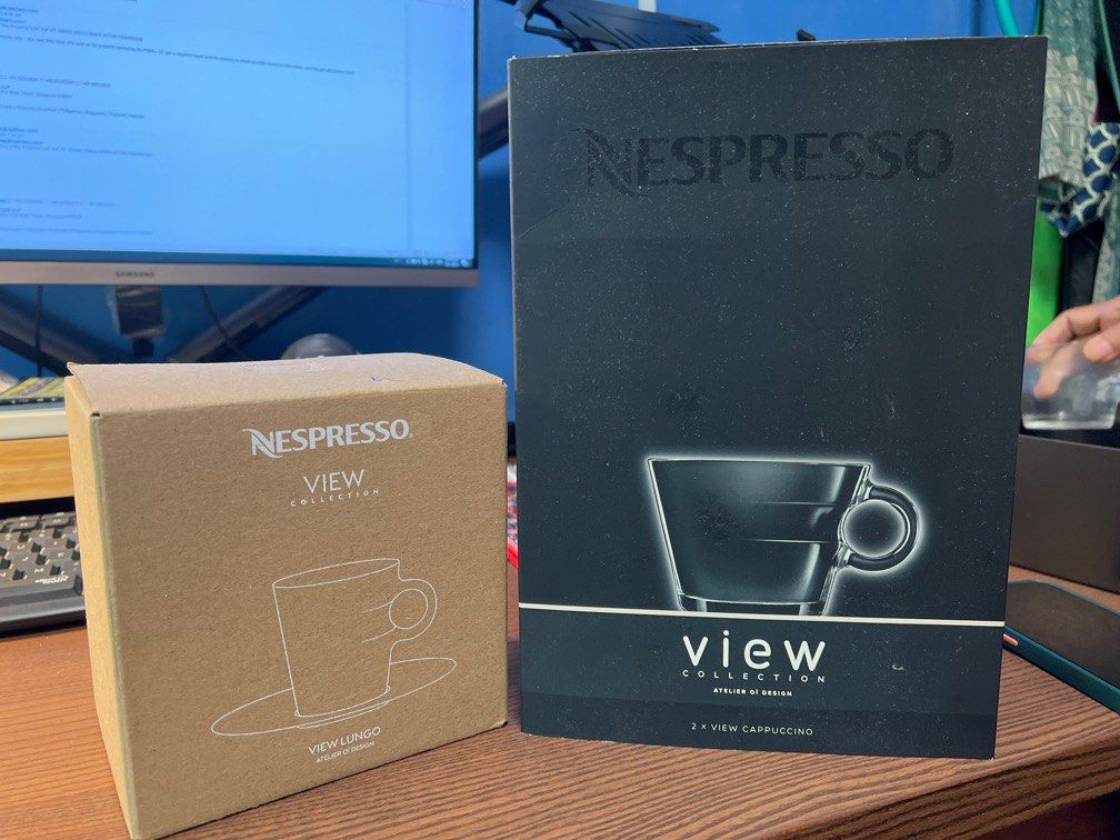 Nespresso View Collection Cappucino and Lungo cups, Furniture & Home ...