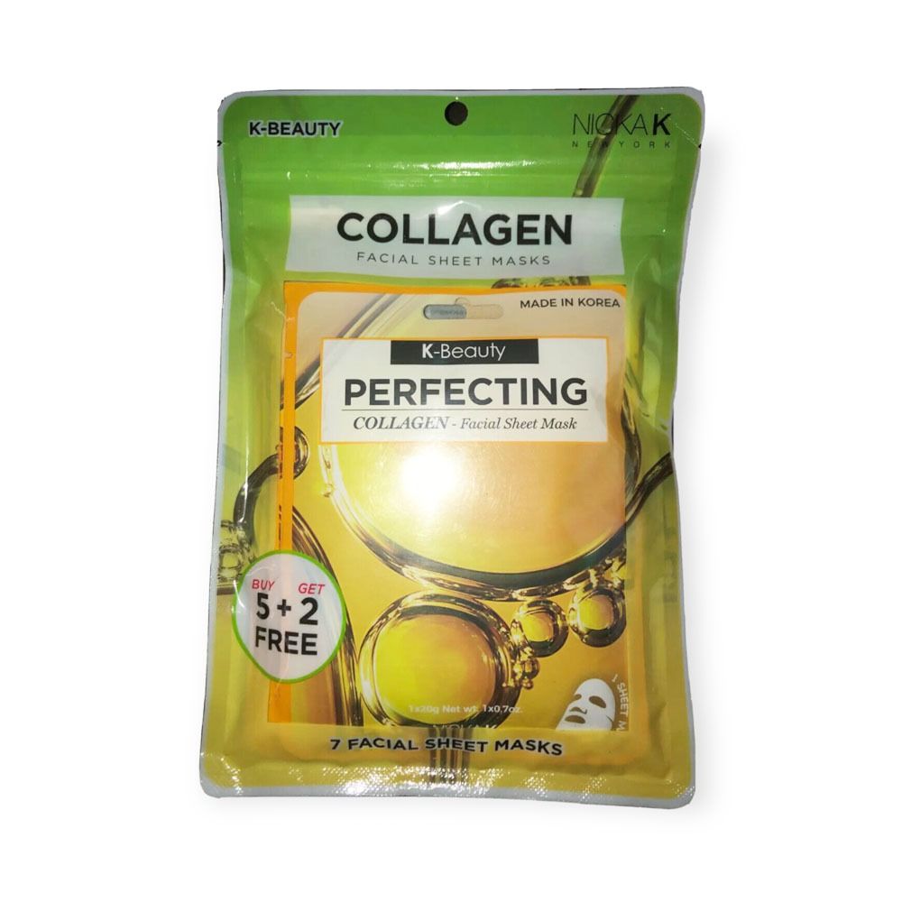 NICKA K K-Beauty Perfecting Collagen (7 Facial Sheet Mask), Beauty ... NICKA K K-Beauty Perfecting Collagen (7 Facial Sheet Mask), Beauty ...
