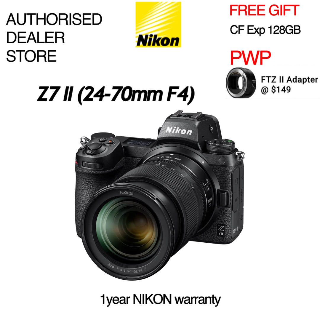 NIKON Z7 II (24-70mm F4 )Kit, Photography, Cameras on Carousell